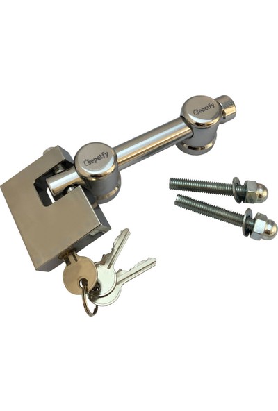 Sepetfy Kapı Emniyet Aparatı Takım Asma Kilit Dahil