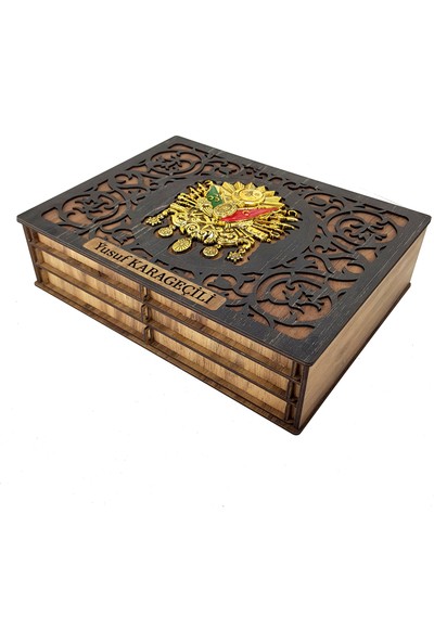 Mabel Osmanlı Tuğralı Çekmeceli Tesbih Kutusu 3 Katlı