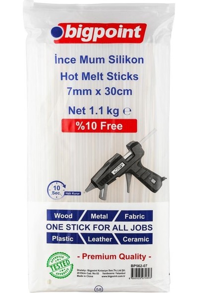 Bigpoint Sılıkon Cubuk 7mm 1,1 kg Yeni