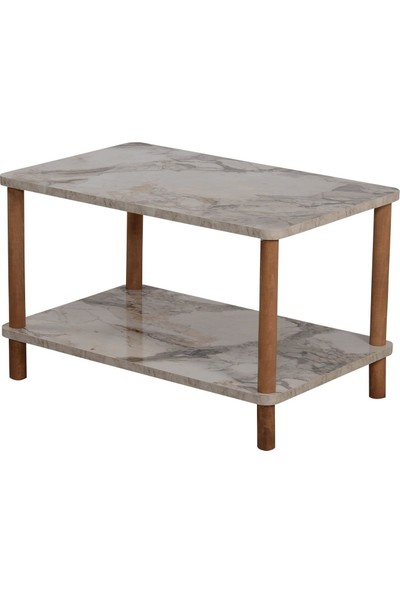 İntergo Orta Sehpa Dikdörtgen Ahşap Ayaklı Iki Katlı Gazetelikli Krem Mermer Desenli İntergo Orta Sehpa Dikdörtgen Ahşap Ayaklı Iki Katlı Gazetelikli Krem Mermer Desenli