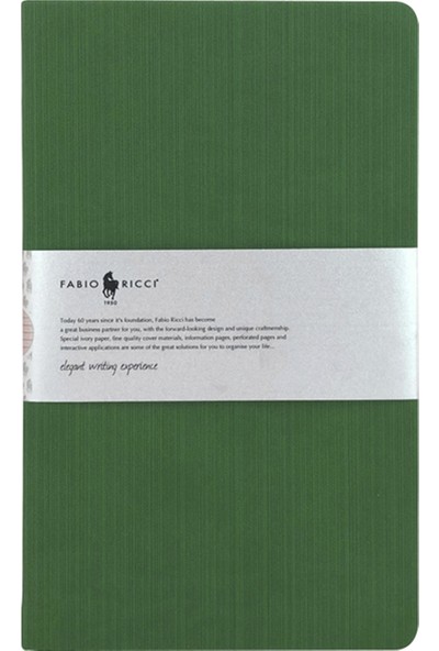 Fabio Ricci Olive Yeşil Çizgili Defter 13 x 21 cm Fabio Ricci Olive Yeşil Çizgili Defter 13 x 21 cm