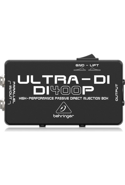 Behringer DI400P Yüksek Performanslı Pasif Dı-Box Behringer DI400P Yüksek Performanslı Pasif Dı-Box