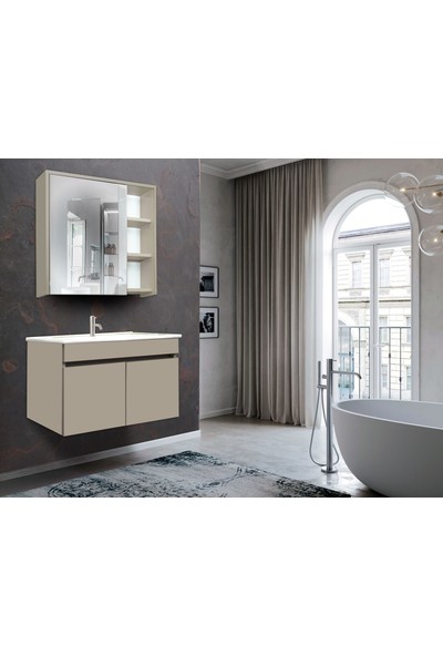Galata Banyo Dolabı Takımı 75 cm Vizon