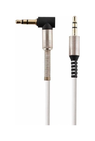 Powerway Ax02 L Tip Yaylı Aux Kablo 1 Metre