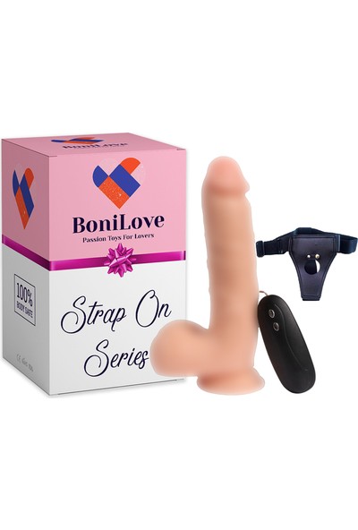 Bonilove Strap On Series 20 cm Titreşimli 20 Modlu Belden Bağlamalı Realistik Penis Bonilove Strap On Series 20 cm Titreşimli 20 Modlu Belden Bağlamalı Realistik Penis