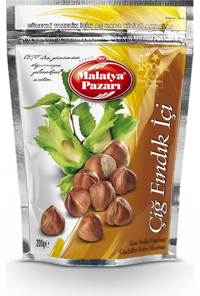 Malatya Pazarı Murat Palancı Çiğ Fındık İçi Kilitli Paket 200 gr