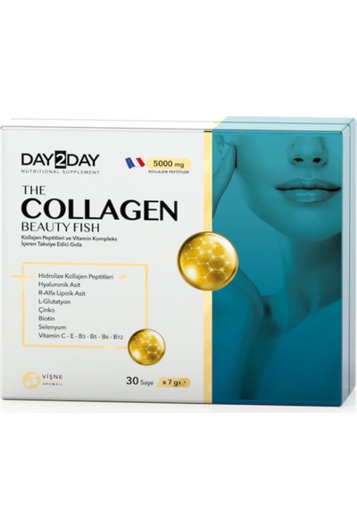 Day 2 Day The Collagen Beauty Fish Kollajen 30 Saşe x 7 gr Day 2 Day The Collagen Beauty Fish Kollajen 30 Saşe x 7 gr
