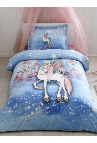 Özdilek Unicorn Dream Fosforlu Tek Kişilik Nevresim Takımı Mavi Özdilek Unicorn Dream Fosforlu Tek Kişilik Nevresim Takımı Mavi