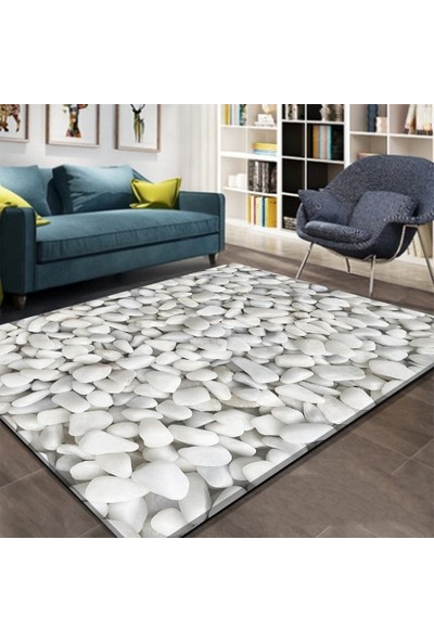 Else Halı Canel Çakıl Taşlı 3D Lastikli Halı Örtüsü Halı Kılıfı 200X300