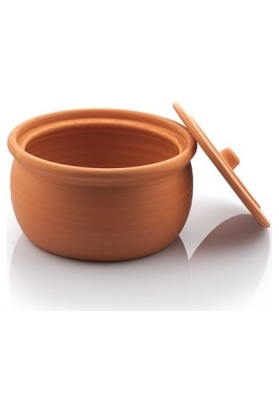 Yeni11 Küçük Boy Kapaklı Toprak Güveç