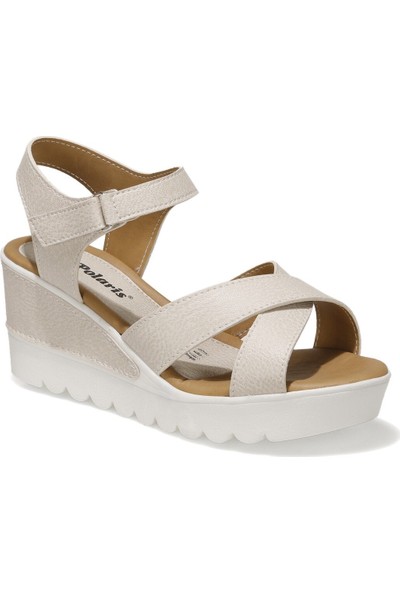 Polaris 91.308569.Z 1fx Bej Kadın Dolgu Topuklu Sandalet