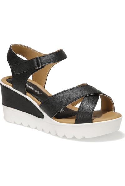 Polaris 91.308569.Z 1fx Siyah Kadın Dolgu Topuklu Sandalet