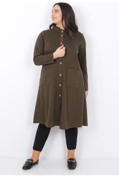 Kado Moda Giy-Çık Örme Hırka Haki Kado Moda Giy-Çık Örme Hırka Haki