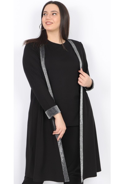 Kado Moda Sim Detaylı Hırka Siyah Kado Moda Sim Detaylı Hırka Siyah