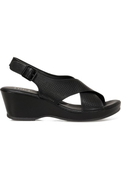 Inci Calvısano 1fx Siyah Kadın Dolgu Topuklu Sandalet