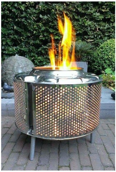 Karadağ Taşınabilir Ateş Çukuru Şömine Krom Çelik