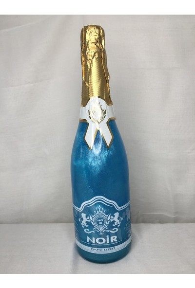 Noir Şampanya Simli Alkolsüz Şampanya Mavi Yaban Mersini (Blue Hawaii) Aromalı 750 ml
