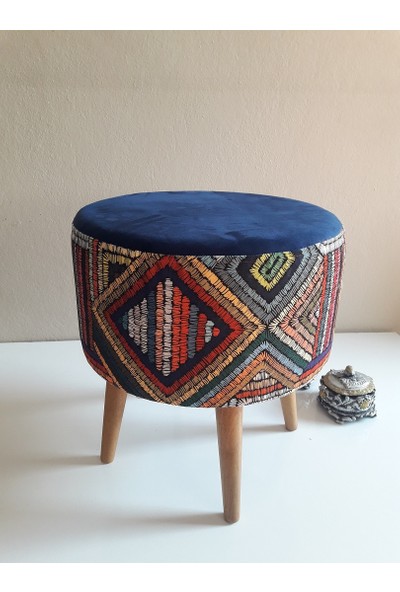 Albatros Gürgen Retro Naturel Ahşap Ayaklı Dekoratif Etnik Üst Lacivert Desenli Silindir Puf Bench Koltuk Sandalye Albatros Gürgen Retro Naturel Ahşap Ayaklı Dekoratif Etnik Üst Lacivert Desenli Silindir Puf Bench Koltuk Sandalye