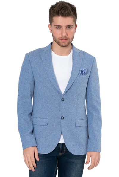 White Stone Cork Slim Fit 6 Drop Tek Ceket Desenli White Stone Cork Slim Fit 6 Drop Tek Ceket Desenli
