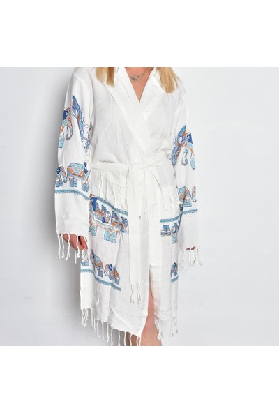 Acartekstil Filli Bambu Peştemal Bornoz