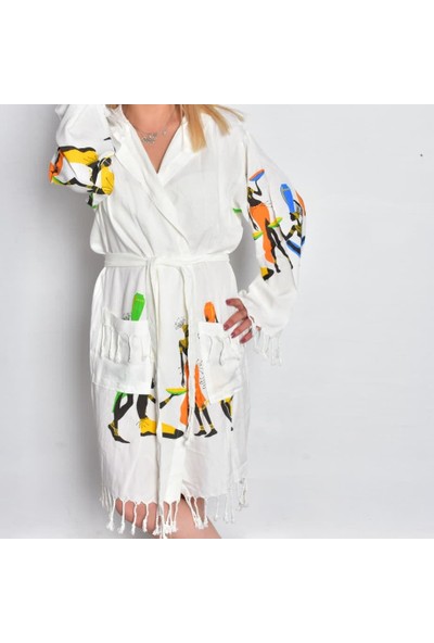 Acartekstil Afro Kız Bambu Peştemal Bornoz