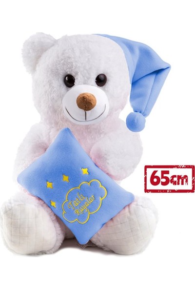 65 cm Tatlı Rüyalar Dileyen Peluş Ayıcık Mavi 65 cm Tatlı Rüyalar Dileyen Peluş Ayıcık Mavi