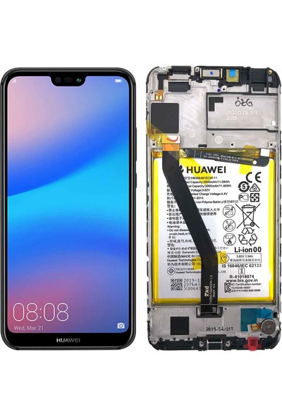 Huawei P20 Lite Için Service Lcd+Dokunmatik Lens+Orta Kasa+Batarya Huawei P20 Lite Için Service Lcd+Dokunmatik Lens+Orta Kasa+Batarya