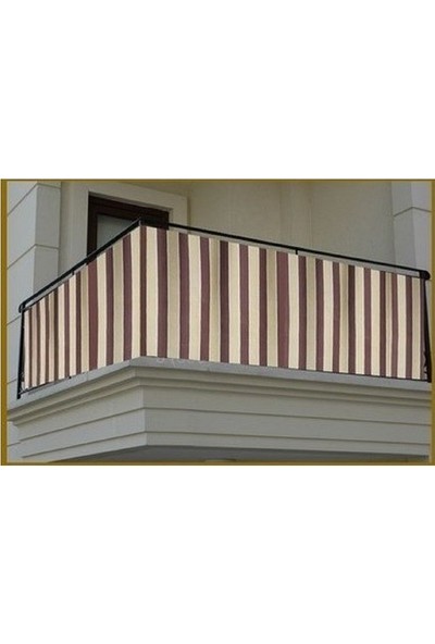 Ceylan Home Balkon Demiri Perdesi Bağcıklı Kahverengi Sarı Çizgili Kahverengi 650X80 1 kg Ceylan Home Balkon Demiri Perdesi Bağcıklı Kahverengi Sarı Çizgili Kahverengi 650X80 1 kg
