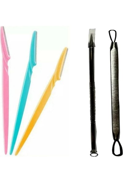 Sin@Rasta 3'Lü Kaş Usturası Ve 2'Li Akne Temizleyici Komedon