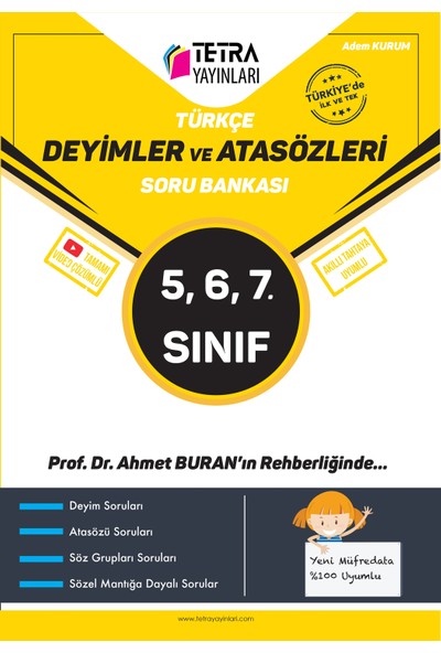Tetra Yayınları 5-6-7. Sınıf Türkçe Deyimler ve Atasözleri Soru Bankası