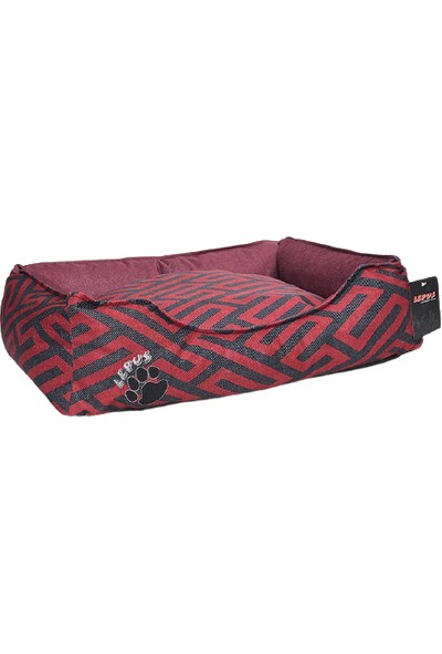 Lepus New Premium Köpek Yatağı Bordo M 60X44X22H cm