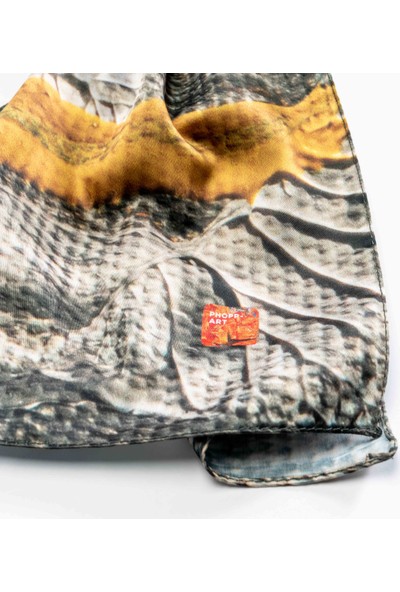 Phopp Art Kadın Saten Polyester Eşarp 92X92CM-3 Phopp Art Kadın Saten Polyester Eşarp 92X92CM-3