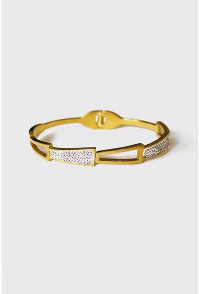 Jewel Üçgen Açık Taşlı Gold Altın Kaplama Bileklik Jewel Üçgen Açık Taşlı Gold Altın Kaplama Bileklik