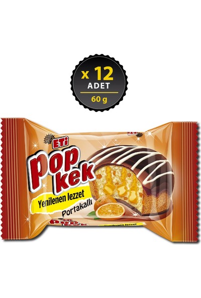 Eti Popkek Portakallı 60 g x 12 Adet Eti Popkek Portakallı 60 g x 12 Adet