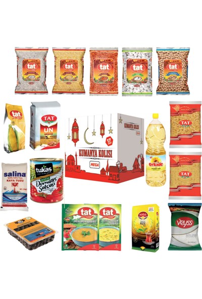 Zengin Ramazan Paketi 17 Çeşit Kumanya Kolisi Yardım Paketi Erzak Kolisi