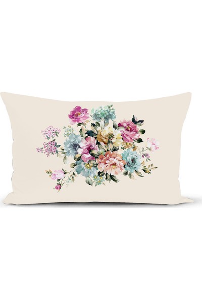 Sakallı Home Çiçek Desen 3D Dijital Baskılı Dekoratif Kırlent Kılıfı Sakallı Home Çiçek Desen 3D Dijital Baskılı Dekoratif Kırlent Kılıfı