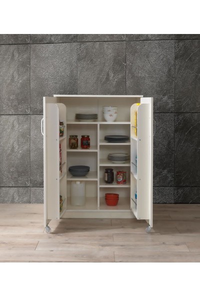 Sivasgözde Çok Amaçlı 2 Kapaklı Kısa Mutfak Erzak Kiler Dolabı 88 x 52 x 120 cm Sivasgözde Çok Amaçlı 2 Kapaklı Kısa Mutfak Erzak Kiler Dolabı 88 x 52 x 120 cm