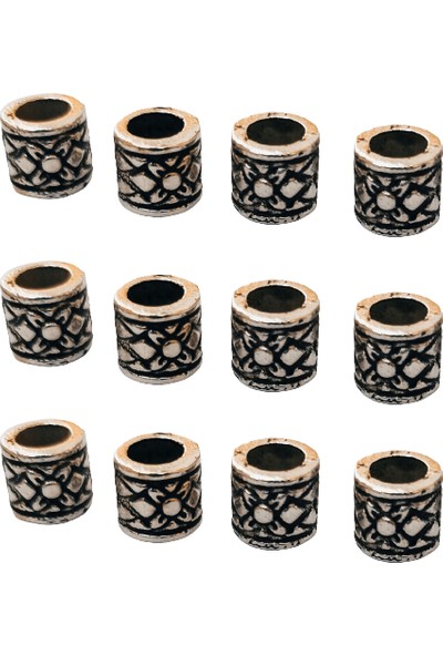 Subu Takı Boncuk Ara Aparatı Antik Gümüş Renk Kaplamalı 24'lü