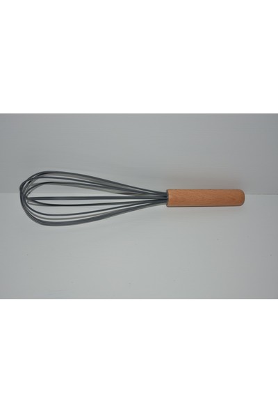 Estu Silikon Ahşap Saplı Çırpıcı/karıştırıcı Gri Estu Silikon Ahşap Saplı Çırpıcı/karıştırıcı Gri