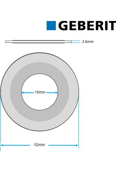 Geberit Ince Rezervuar Için Alt Conta 52.5X19.5X3 (241.291.00.1) Geberit Ince Rezervuar Için Alt Conta 52.5X19.5X3 (241.291.00.1)