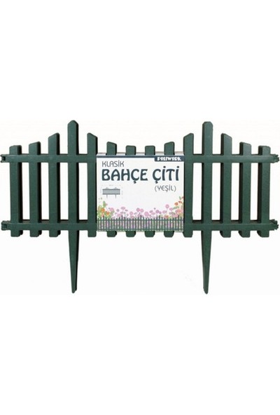 Marketonya Yeşil Poliwork Dekoratif Bahçe Çiti 12'li Ağaç Çiti Çiçek Koruma 7,08 M Marketonya Yeşil Poliwork Dekoratif Bahçe Çiti 12'li Ağaç Çiti Çiçek Koruma 7,08 M
