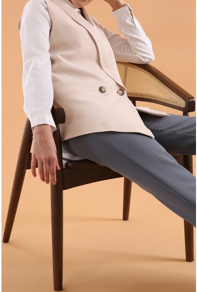 ALLDAY Düğmeli Kruvaze Yelek