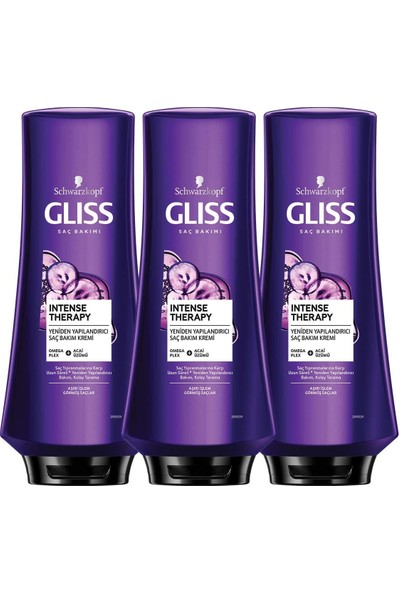 Intense Therapy Yeniden Yapılandırıcı Saç Kremi 360 ML 3'lü Intense Therapy Yeniden Yapılandırıcı Saç Kremi 360 ML 3'lü