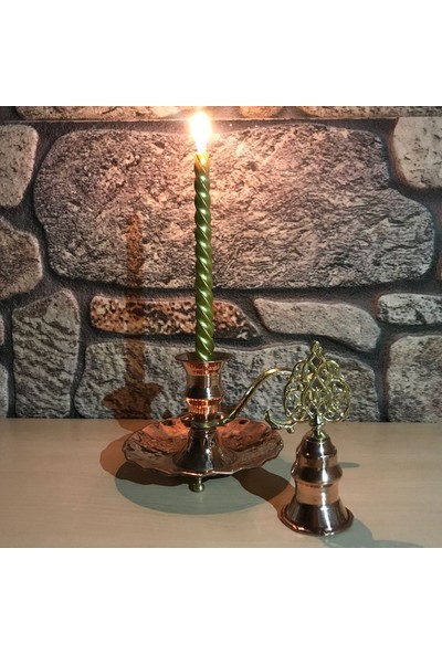 Efemir Bakır Mumluk ve Mum Söndürücü