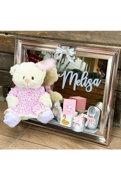 Gondol Çikolata Aynalı Özel Tasarım Ayıcıklı Bebek Kapı Süsü Gondol Çikolata Aynalı Özel Tasarım Ayıcıklı Bebek Kapı Süsü