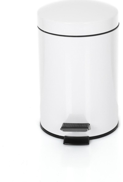 Sas 15 Litre Pedallı Beyaz Çöp Kovası