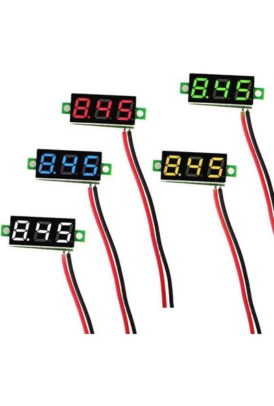 2.5 V -30V Mini Dijital Sarı Voltmetre