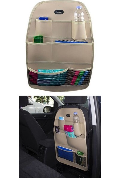 Tvet Koltuk Arkası Deri Organizer Bej T39749