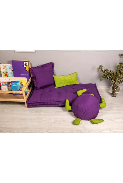 Purple Turtle Fransız Tarzı El Yapımı Yer Minderi, Bebek Yatağı, French Mattress Purple Turtle Fransız Tarzı El Yapımı Yer Minderi, Bebek Yatağı, French Mattress