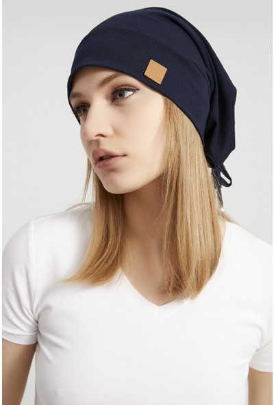 Butikgiz Kadın Lacivert, Ip Detaylı Özel Tasarım 4 Mevsim Şapka Bere Buff -Ultra Yumuşak Doğal Penye Kumaş Butikgiz Kadın Lacivert, Ip Detaylı Özel Tasarım 4 Mevsim Şapka Bere Buff -Ultra Yumuşak Doğal Penye Kumaş